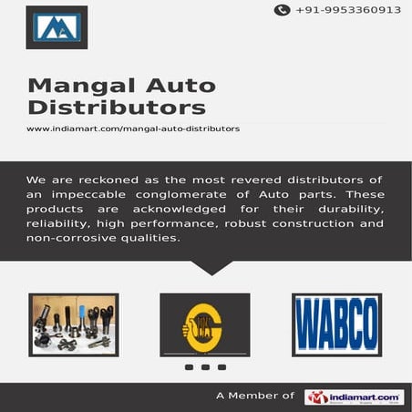 Mangal Auto Distributors, Thane, Auto Parts | PDF
