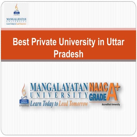 Mangalayatan University Aligarh - Best University in Delhi NCR | PPTX