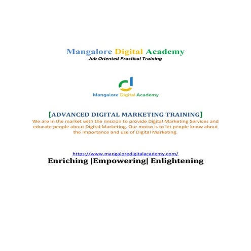 Digital Marketing Training In & Mangalore | PDF