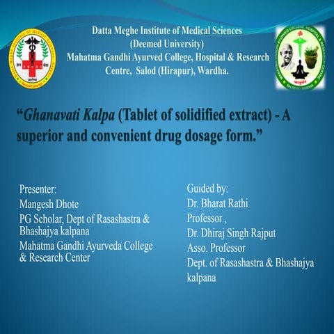 Ghanavati Kalpa | PPTX