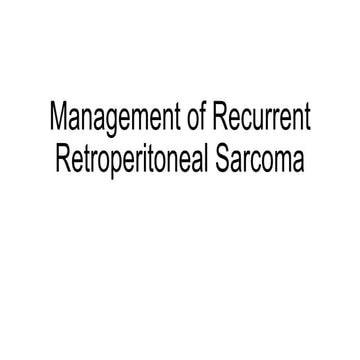 Mangment of recurent sarcoma | PPT