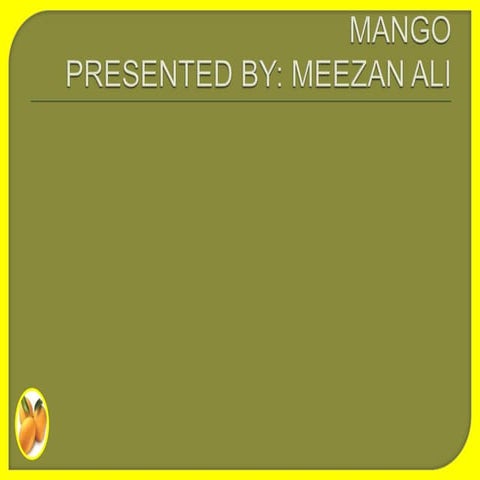 Mango: An Overview | PPTX