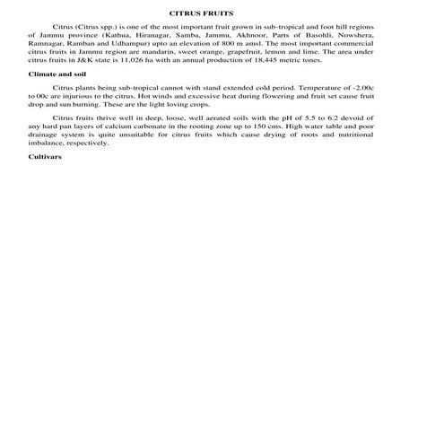 Cultivation practices of Citrus | PPTX