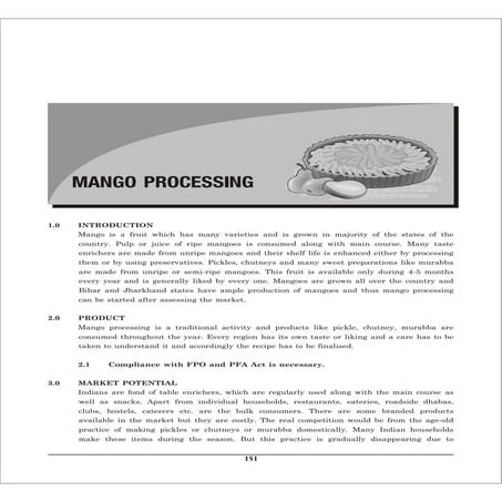 Mango processing | PDF