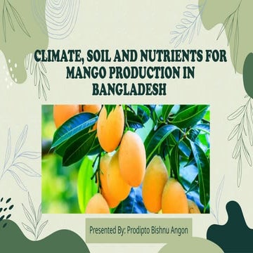 CLIMATE, SOIL AND NUTRIENTS FOR MANGO PRODUCTION IN BANGLADESH .pptx