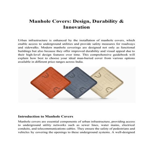 Manhole Covers_ Design, Durability & Innovation.pdf
