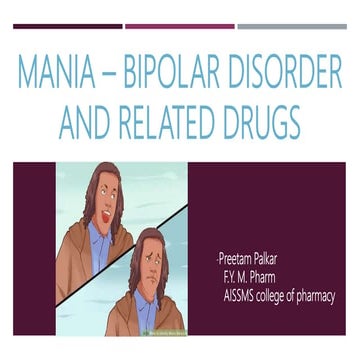 Mania and bipolar disorder | PPTX