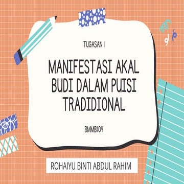Manifestasi Akal Budi Dalam Puisi Tradisional | PDF