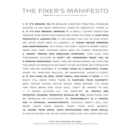 The Fixers Manifesto | PDF