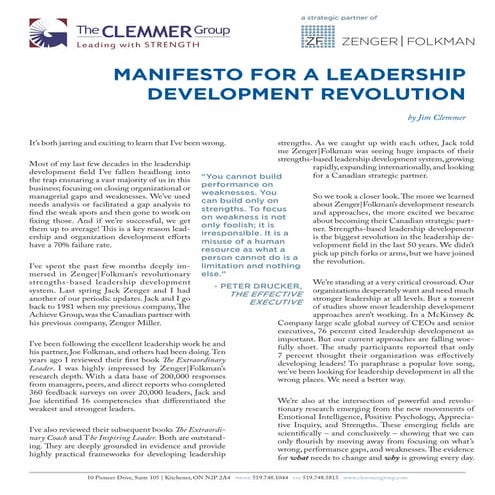 Manifesto for a Leadership Revolution | PDF