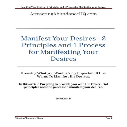 Manifest your desires | PDF