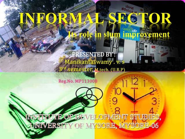 Formal vs informal sectors | PPTX