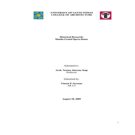 Manila Grand Opera House Historical Research | PDF