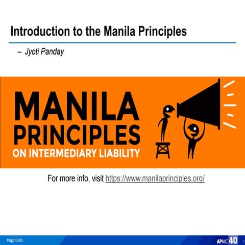 Introduction to the Manila Principles | PDF