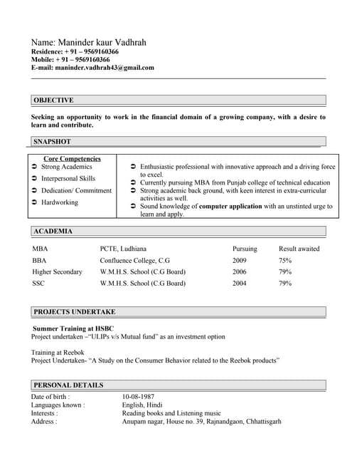 Resume abhinav kumar | PDF