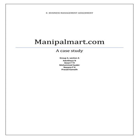 Manipal mart | PPTX