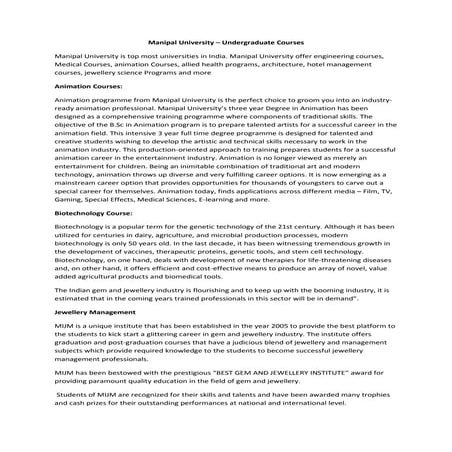 Manipal university | DOC