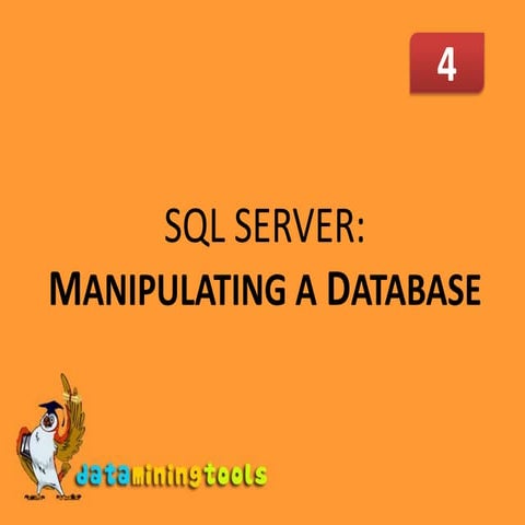 Ms Sql Server Manipulating Database Ppt