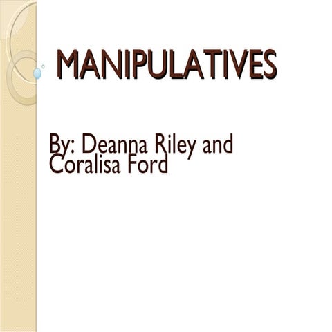 Manipulatives | PPT