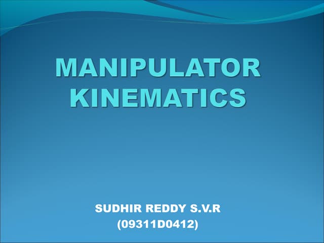 USE OF MATRIX IN ROBOTICS | PPTX