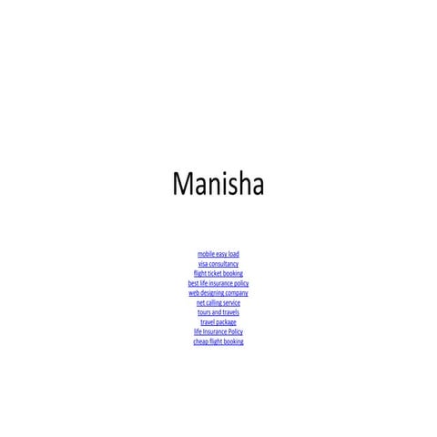 Manisha | PPTX | Air Travel | Travel Type