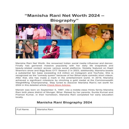 Manisha Rani Net Worth 2024 Biography.pdf