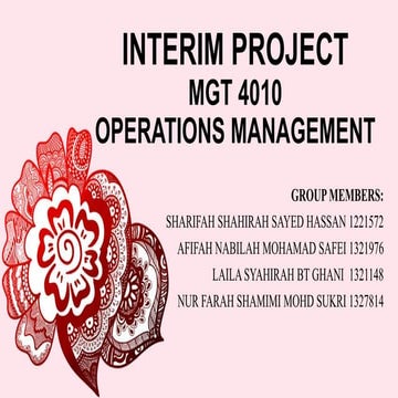 Operation Strategy for Manishenna (Interim Report) | PDF