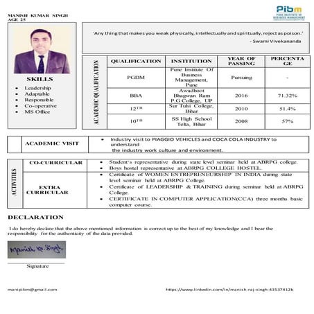 Manish kr singh resume | DOCX
