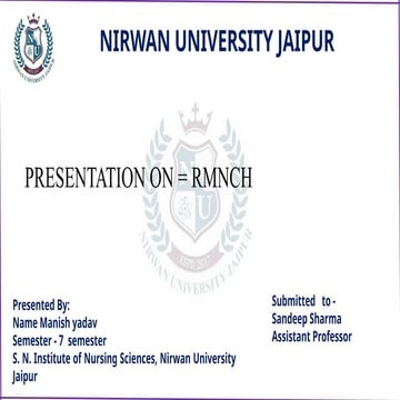 RMNCAH+N (REPRODUCTIVE,MATERNAL,NEWBORN,CHILD,ADOLOSCENT HEALTH AND ...