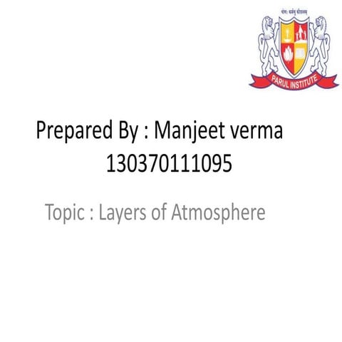 layers of atmosphere | PPTX