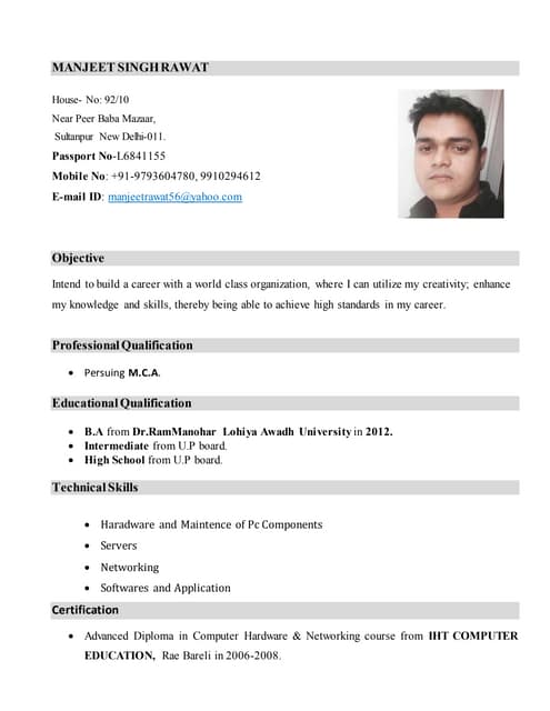 Arshad Ali CV 1 (1) | PDF