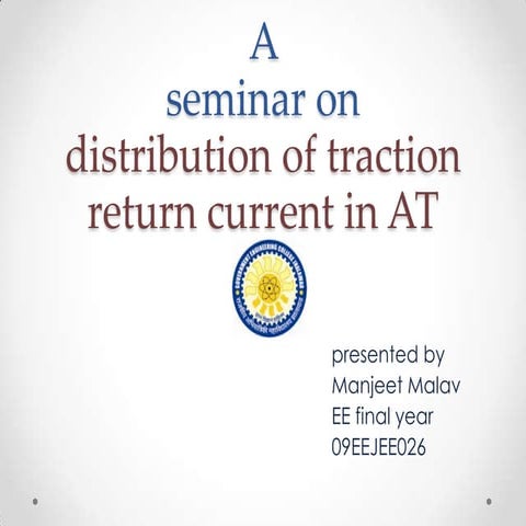Distribution of traction return current | PPTX