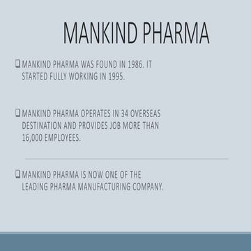 Mankind pharma ppt | PPTX