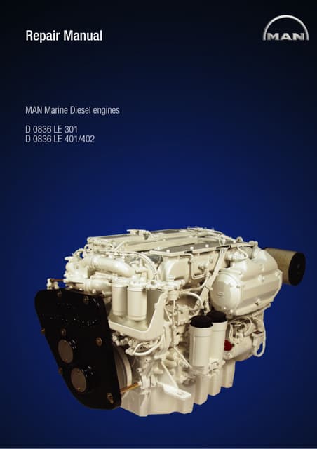 MAN Marine Diesel Engine D 2848 LXE /LE 401 / 403 / 405 Service Repair Manual | PDF