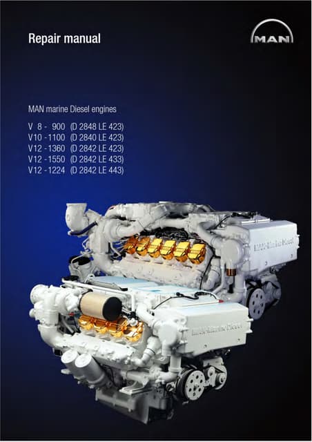 MAN Marine Diesel Engine D 2848 LXE /LE 401 / 403 / 405 Service Repair Manual | PDF