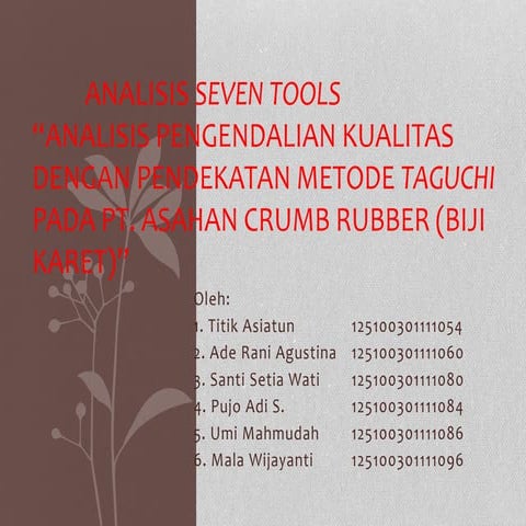 Analisis Seven Tools | PPTX