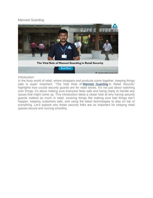 Understanding Static Security Guards: A Comprehensive Guide | PDF