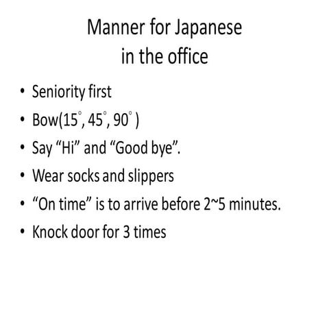 Manner for japanese and indians | PDF
