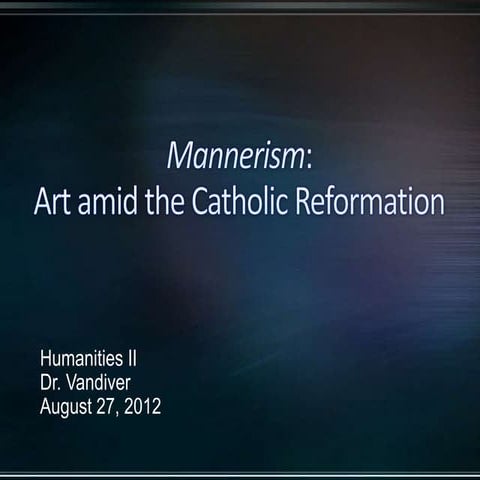 High Renaissance And Mannerism1 | PPT