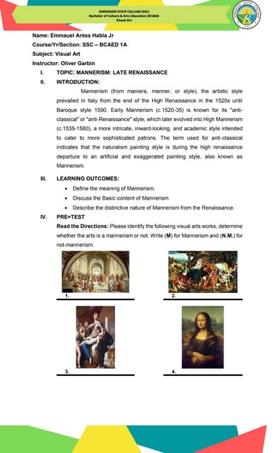 Art In The Renaissance | PPTX