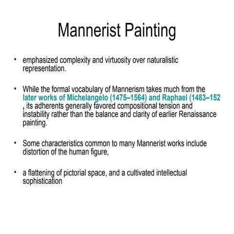 Mannerist Painting | PPT