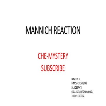 Mannich reaction | PPT