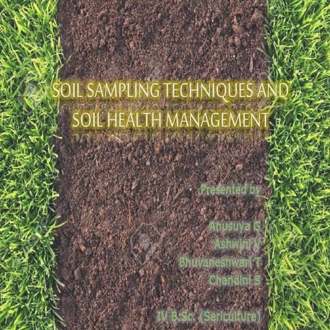 Soil Sampling Techniques and Soil Health Management | PPT