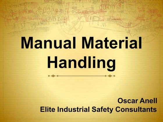 Manual handling presentation | PPTX