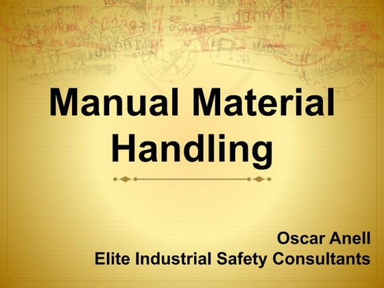 Manual handling presentation | PPT