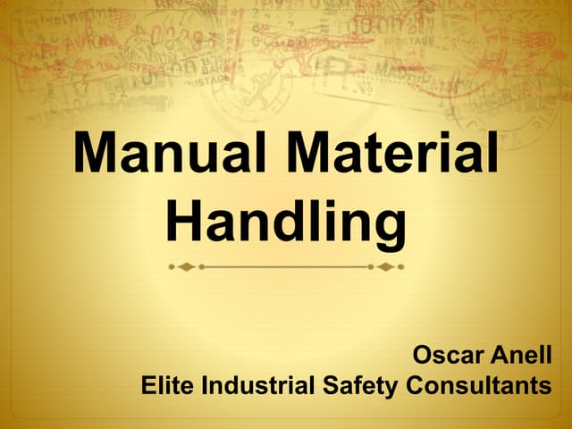 Safety in Material Handling | PPTX