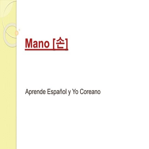 Mano [손] | PPTX