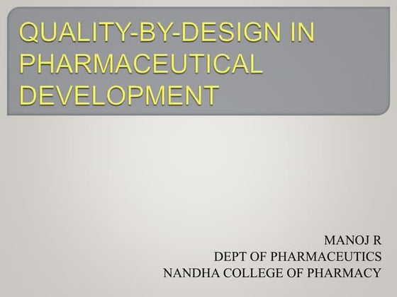 ICH Q8 Guidline | PPTX