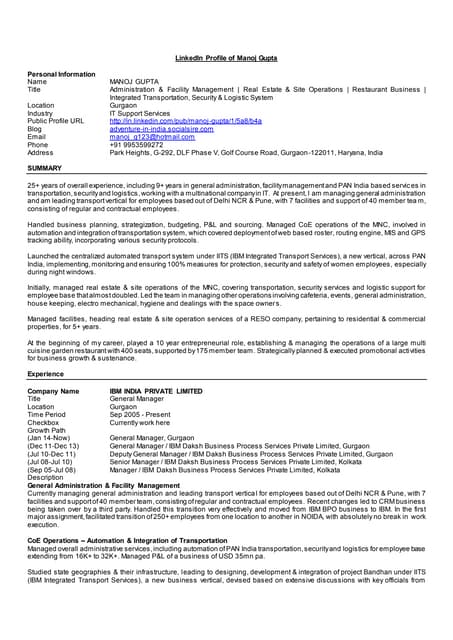 Manoj linkedin profile | PDF Manoj linkedin profile | PDF