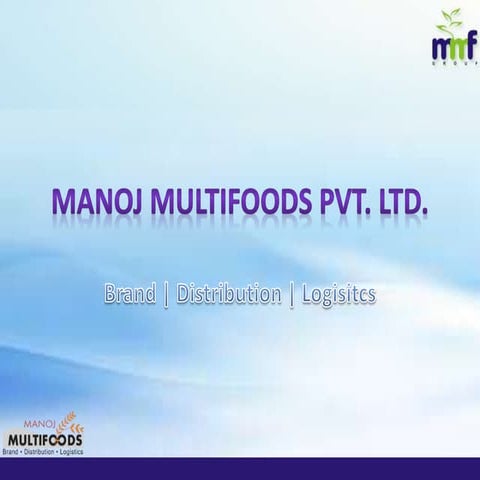Manoj Multifoods Introduction | PPSX